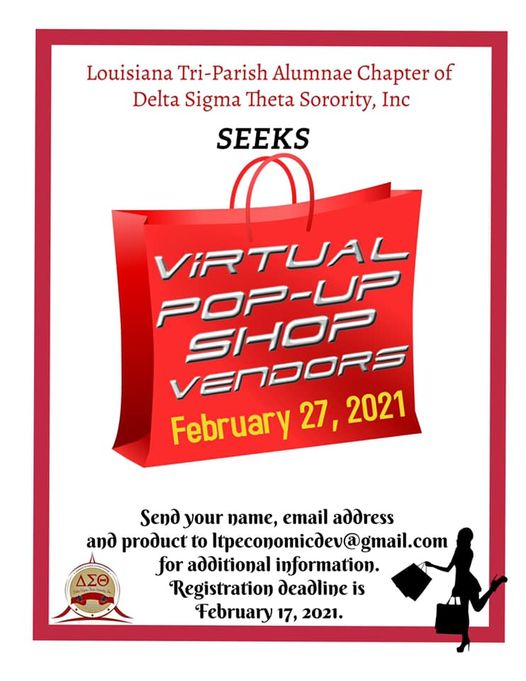 virtual pop up shop – Louisiana Tri-Parish Alumnae Chapter